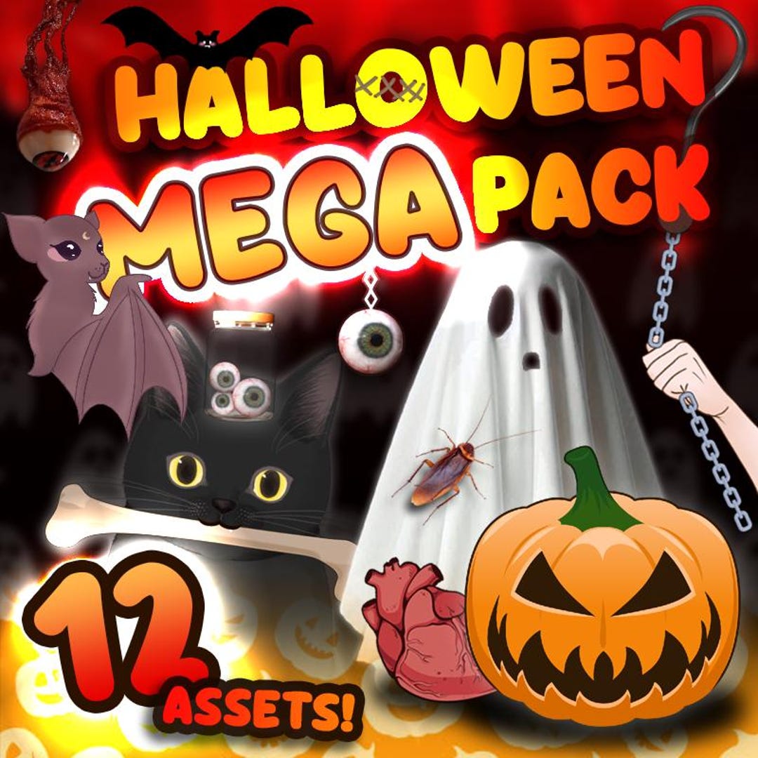 HALLOWEEN MEGA PACK 12 - Vtuber Assets Animated Rigged Twitch Live2d ...