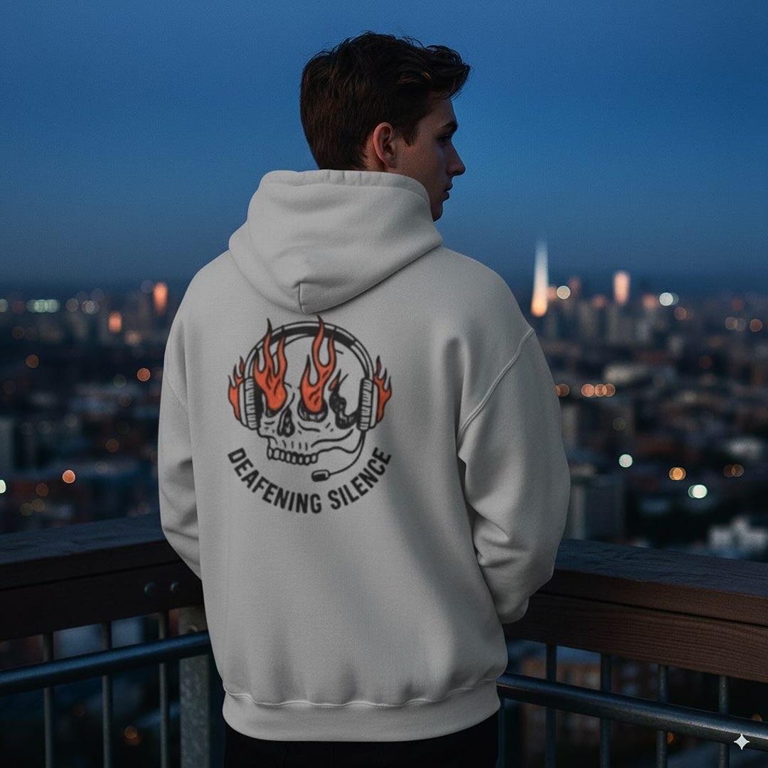 Skull Graphic Fleece Hoodie Unisex Depression Sweatshirt - Etsy