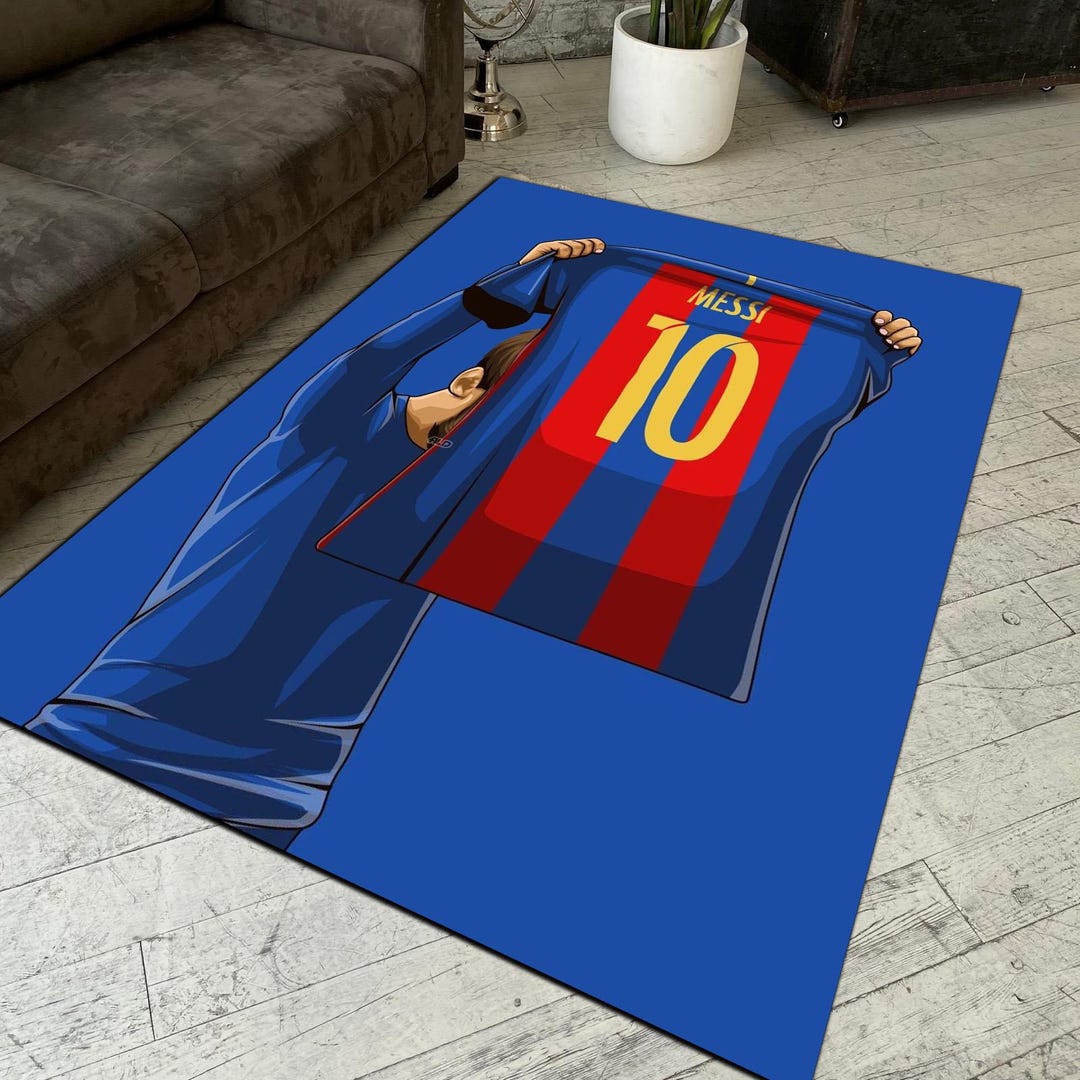 Custom Lionel Messi Rug, Washable Area Rug, Gift for Fan - Etsy