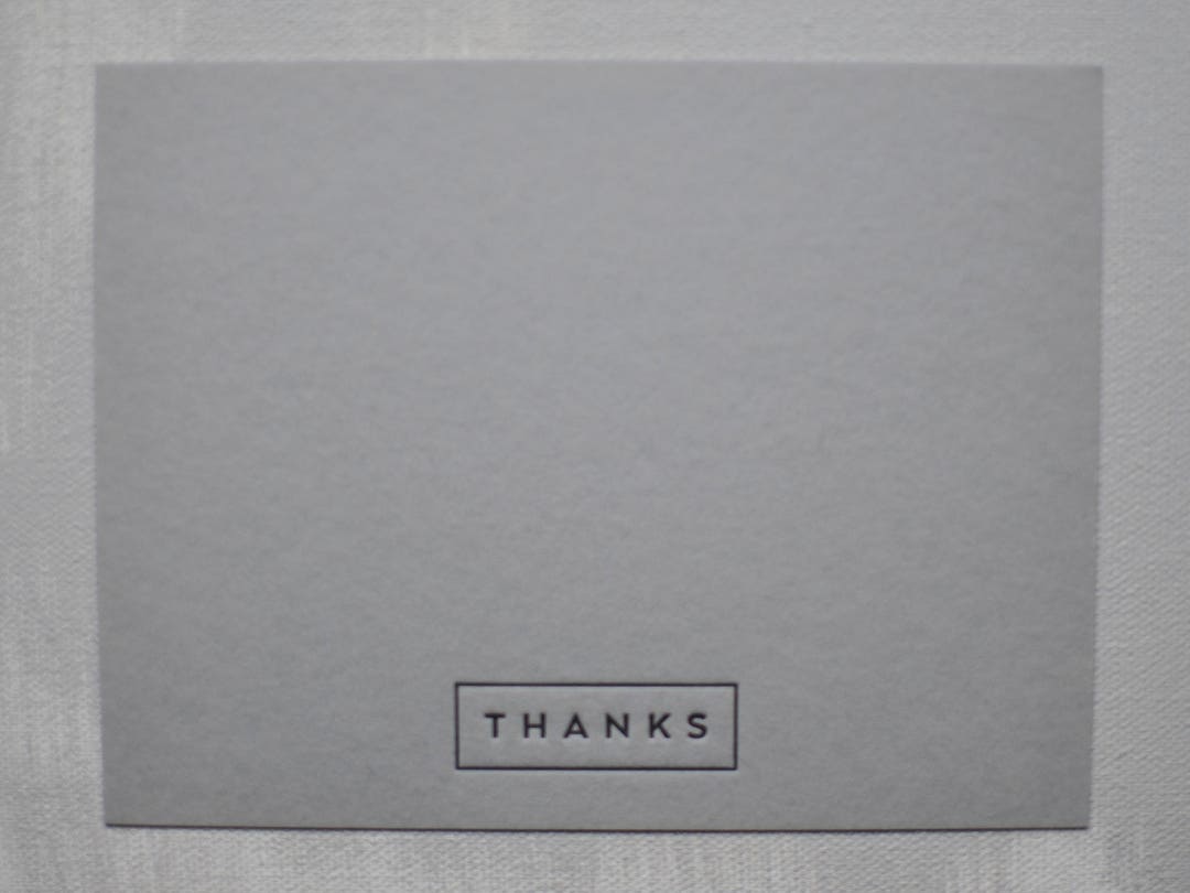 Modern Thanks Grey Cards - Etsy