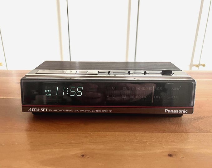 Vintage Panasonic (VFD) Alarm Clock Radio, Accu-set Model RC-6085 - Etsy