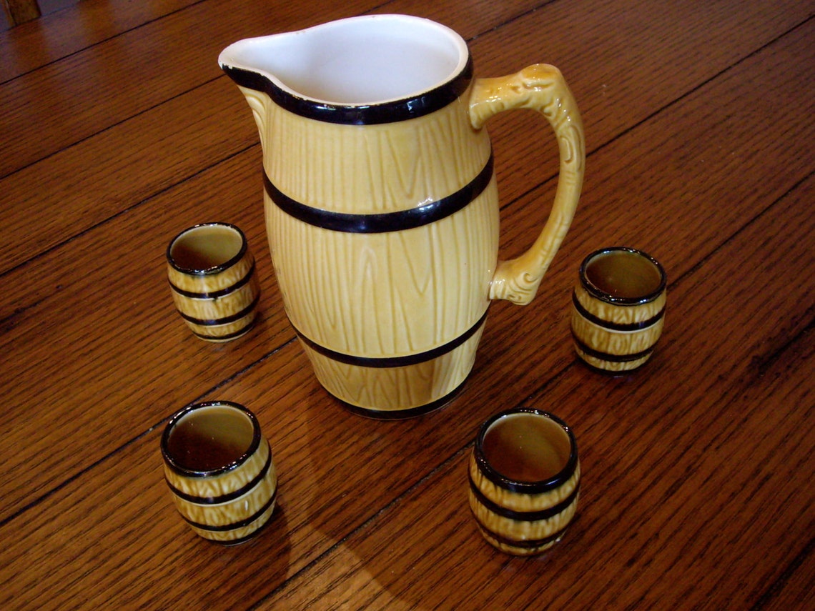 Vintage Western Germany Beer Pitcher Barware 1956 - Etsy