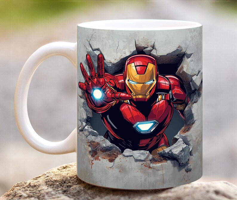 3D Super Hero Mug Wrap Design: Digital Download for 11oz Mugs - Etsy
