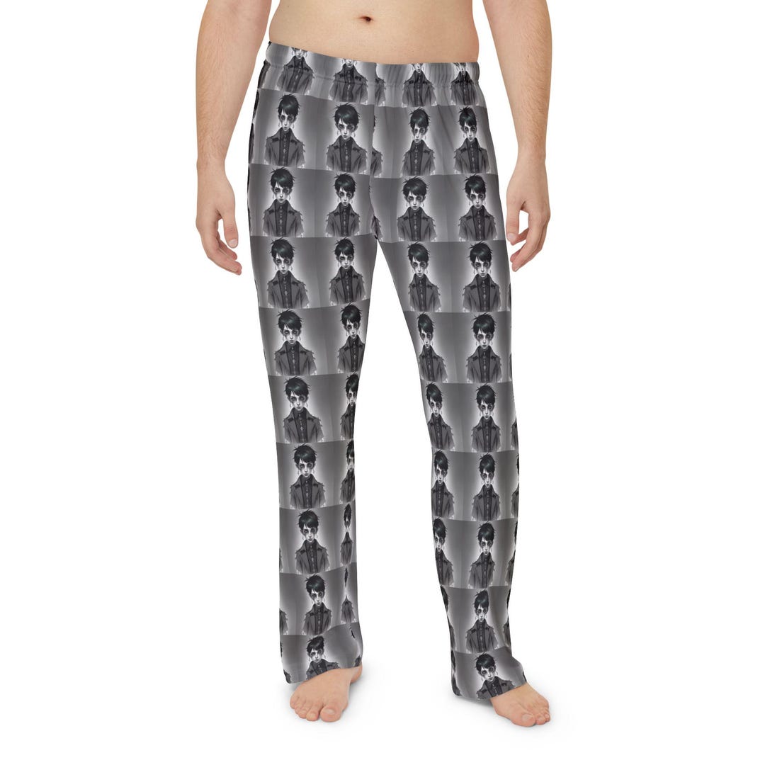 Goth Boy Pajama Pants: Black & White Emo Lounge Wear - Etsy