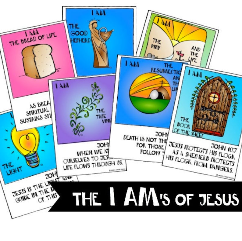 The I Am's of Jesus Printable Digital Download | Etsy
