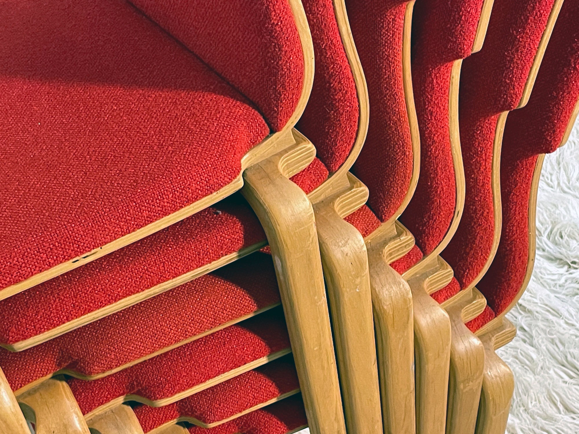 6 Thonet Bill Stephens for Knoll Style Bentwood Stacking Dining Chairs ...