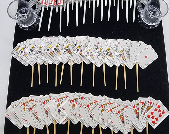 Poker Night Topper Kit / Poker Cupcake Toppers / Beer Can Toppers ...