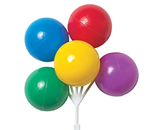 Large Balloon Stems in Primary Colors / Bright Color Balloon Bunches ...