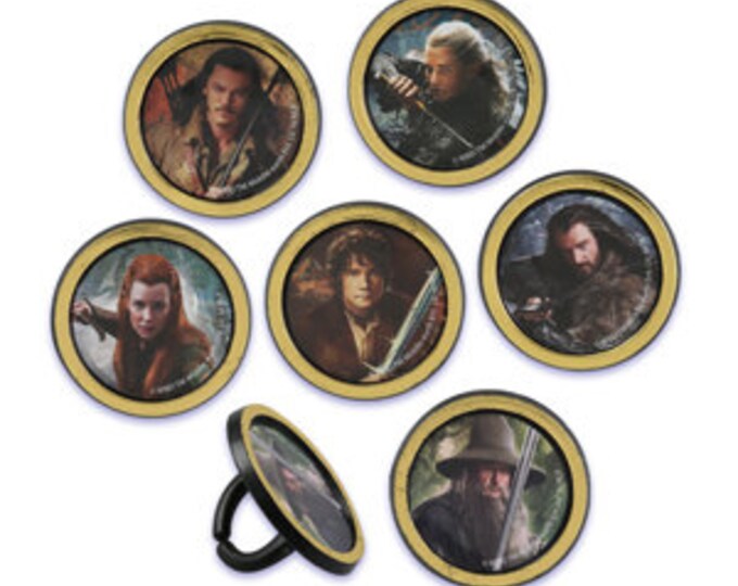 The Hobbit Rings / Cake Toppers / Cupcake Toppers / Decorations/ Favors ...