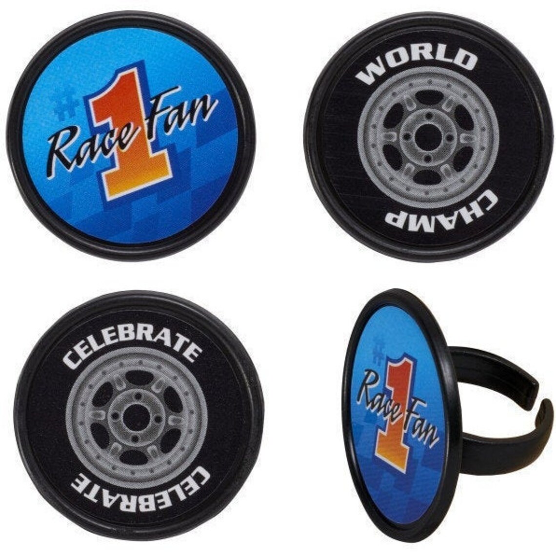 Speedway Cupcake Rings / Racing Fan / Car Theme Birthday / - Etsy