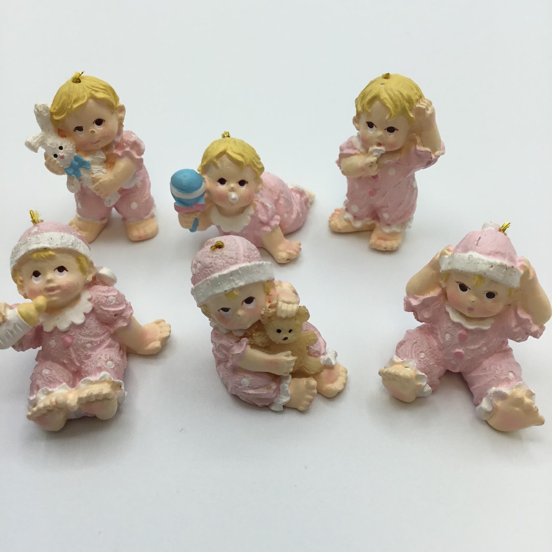 Baby Girl 12 Miniatures / Girl Figures / Baby Girl Assorted Poses ...