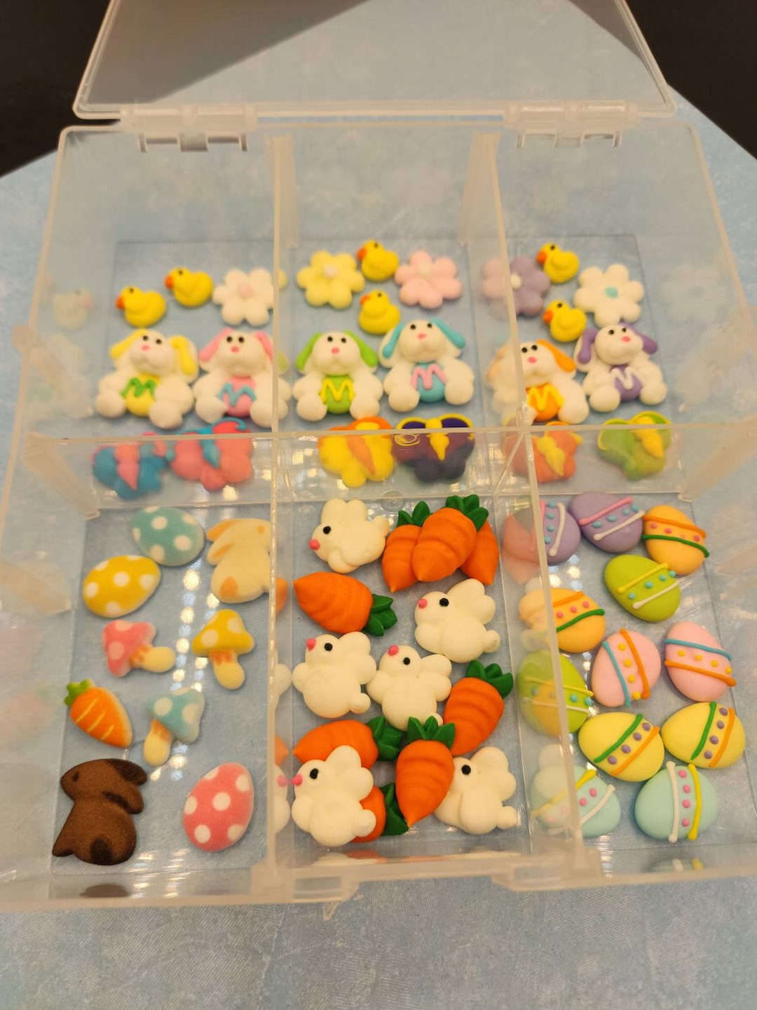 Easter Edible Icing Deco Set With Case / Easter Sugars / Easter Bunny ...