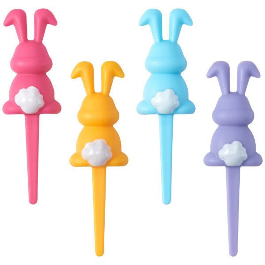 Bunny Picks in Easter Colors / Easter Bunny Picks / Cottontail Bunnies ...