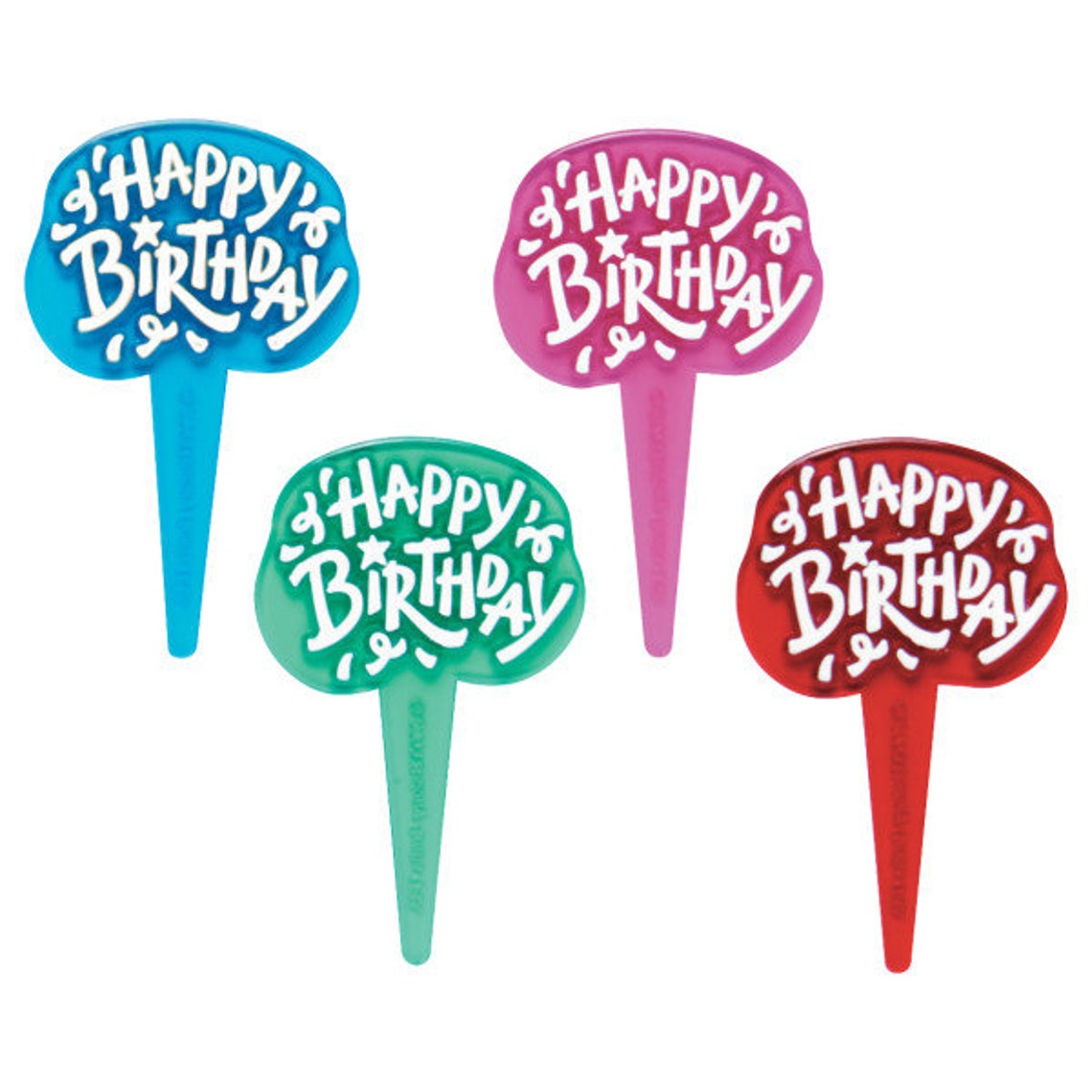 Happy Birthday Picks 12 Picks to a Pack - Etsy