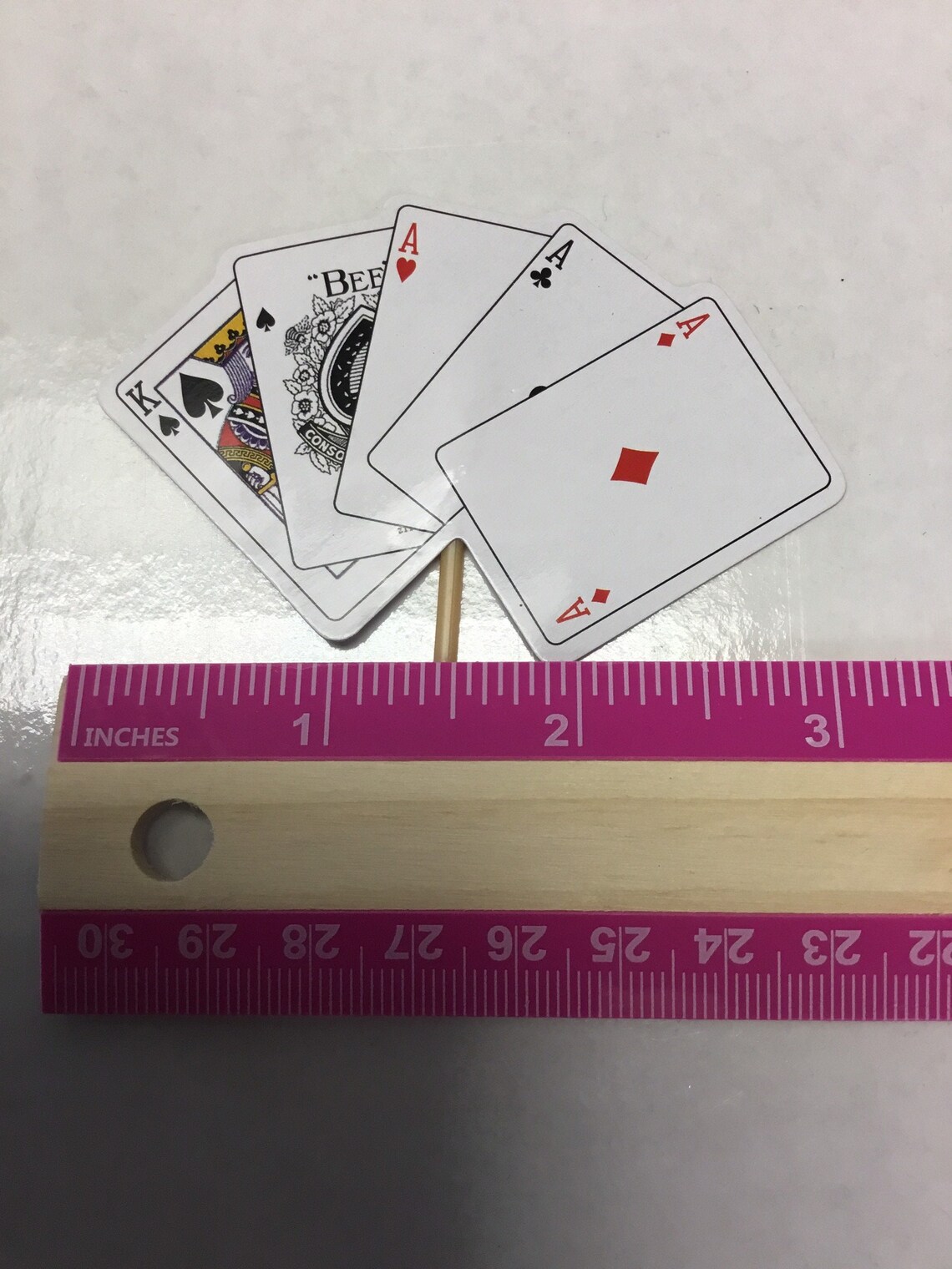 12 Playing Cards Picks Card Party Decorations Casino | Etsy