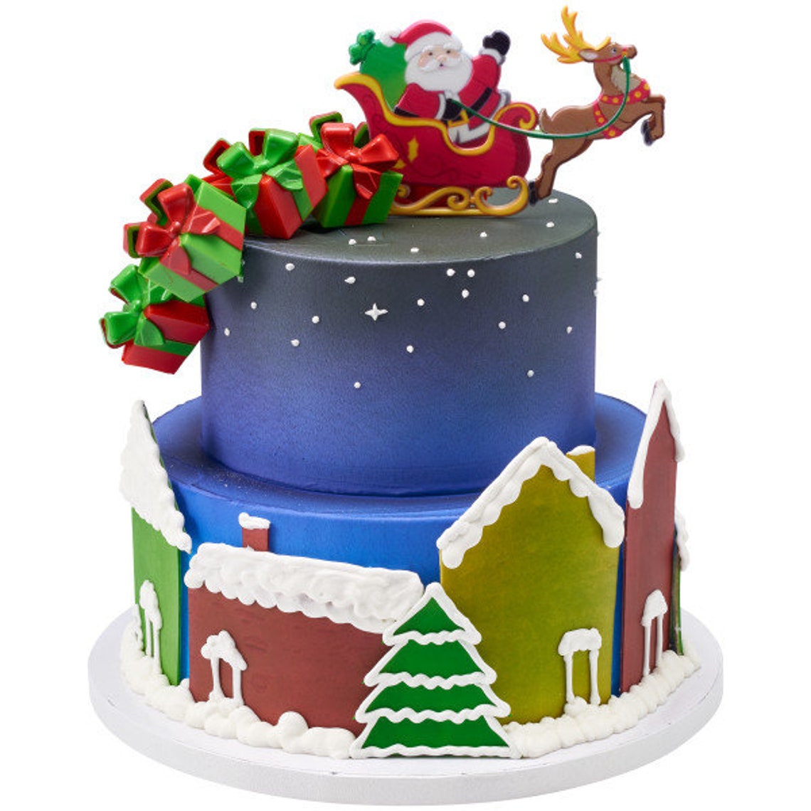 Santa and Reindeer Sled / Santa Cakes / Christmas Model Train - Etsy