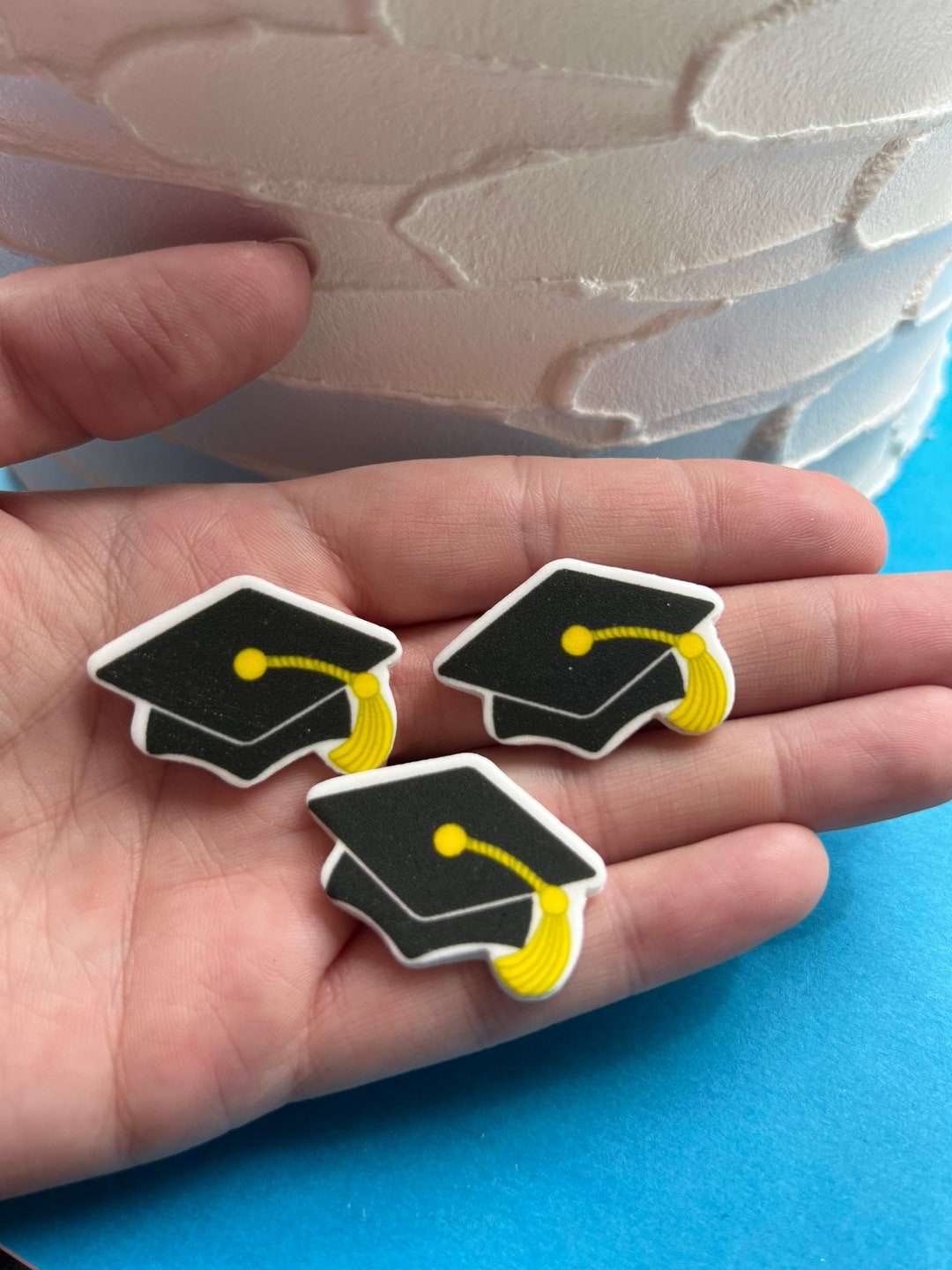 Grad Fondant Edible Toppers / Graduation Fondant Cap / Graduation Party ...