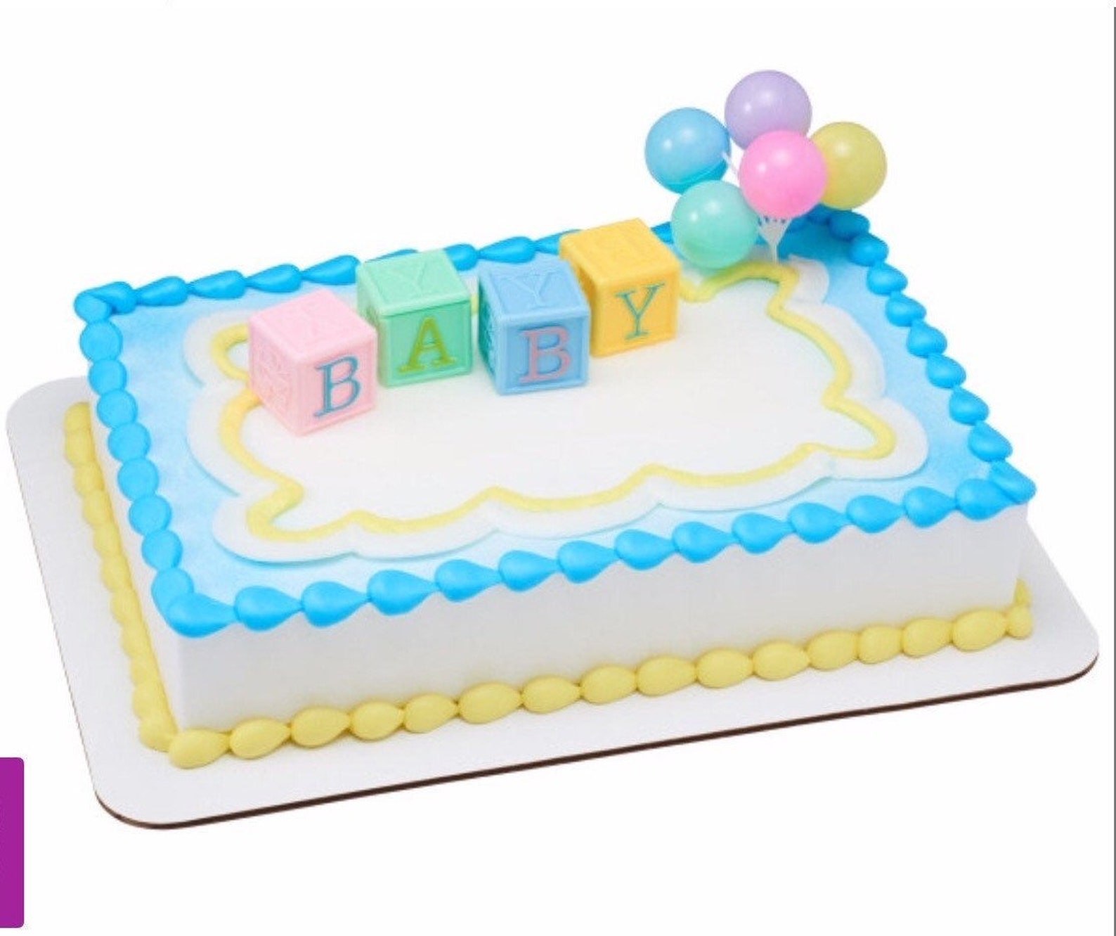 Baby Block Cake Topper / Baby Shower Cake Kit / Baby's - Etsy