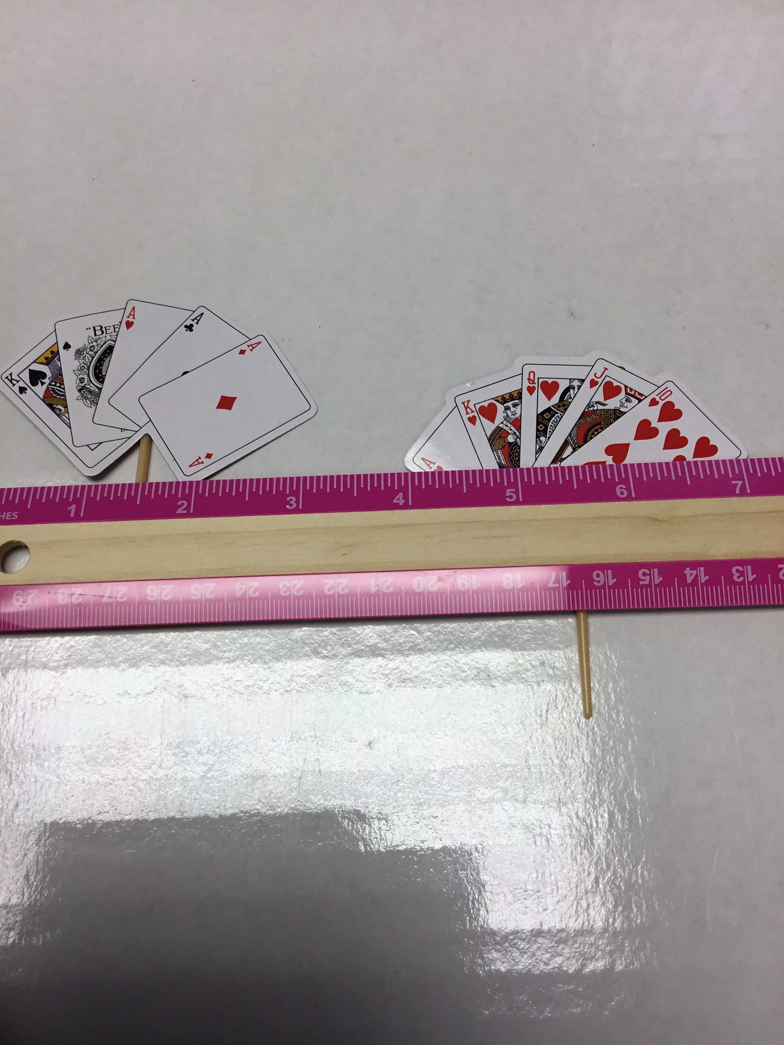 12 Playing Cards Picks Card Party Decorations Casino | Etsy