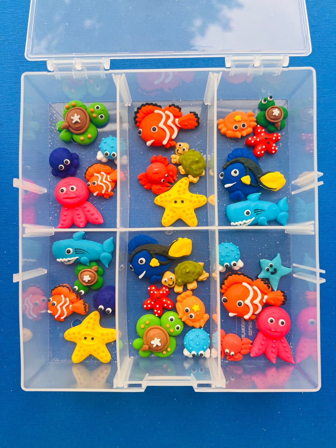 Sea Creatures Fish Edible Icing Deco Set With Case / Under the - Etsy