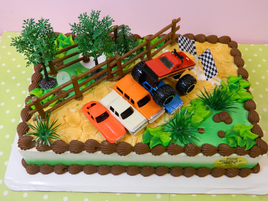 Monster Truck Cake Kit / Big Truck Crushing Cars Birthday / - Etsy