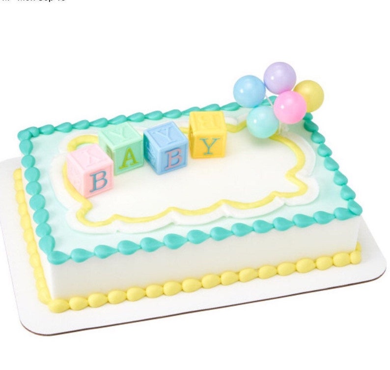 Baby Block Cake Topper / Baby Shower Cake Kit / Baby's - Etsy