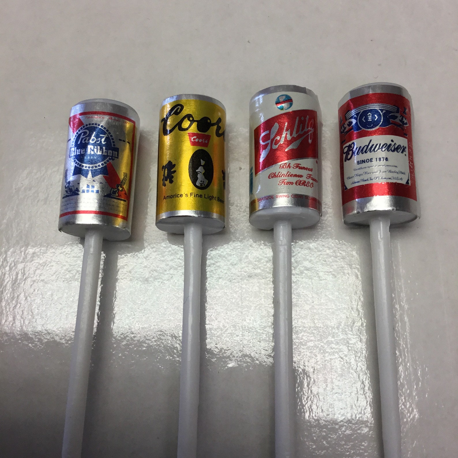 Beer Cupcake Toppers / 12 Beer Can Picks / Miniature Beer Can | Etsy