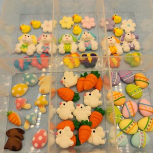 Easter Edible Icing Deco Set With Case / Easter Sugars / Easter Bunny ...
