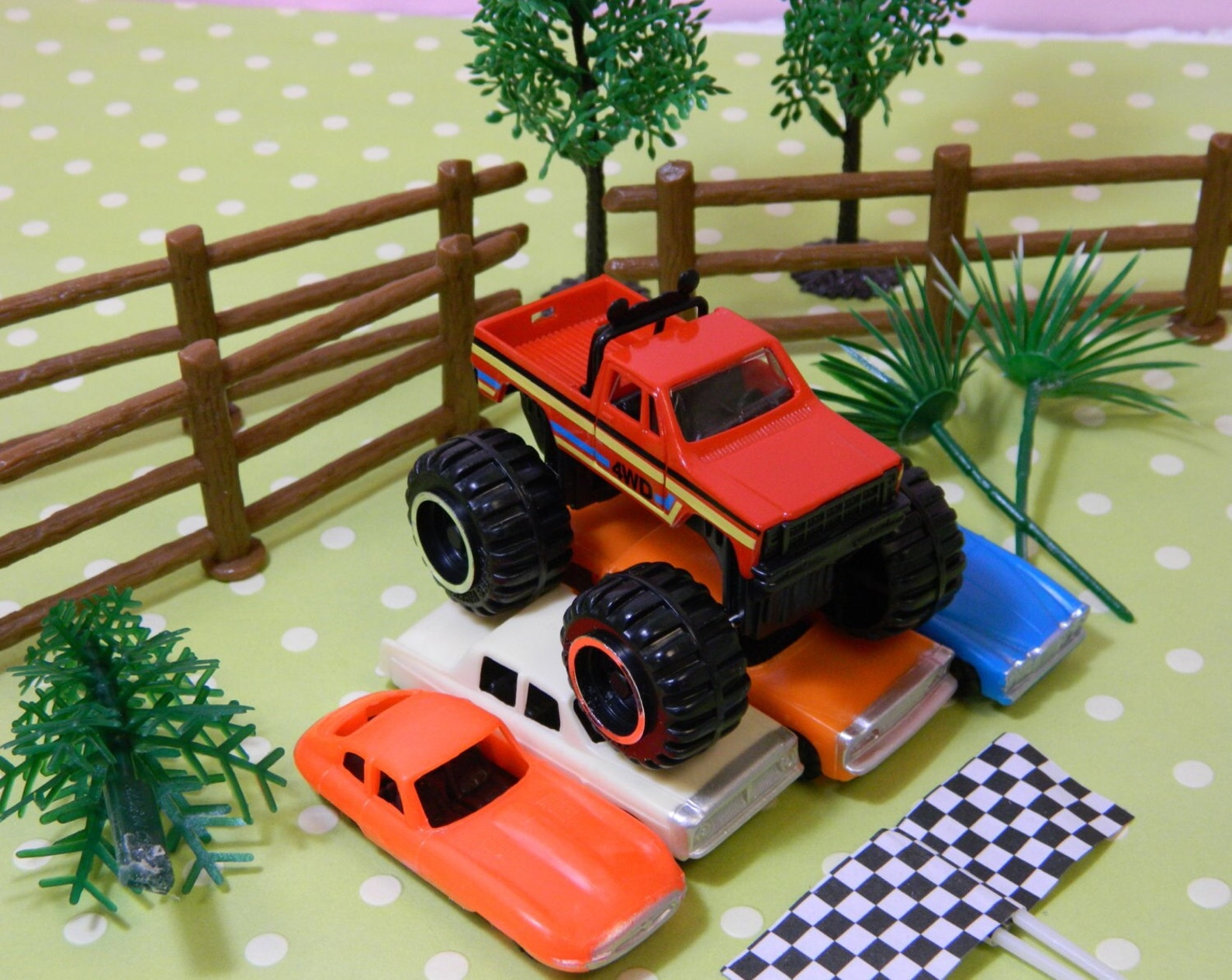 Monster Truck Cake Kit / Big Truck Crushing Cars Birthday / - Etsy