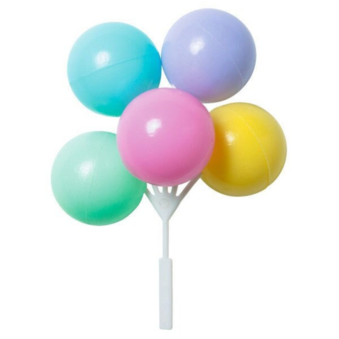 Balloons Cake Topper/ Pastel Balloon Picks / Birthday Balloon Picks ...