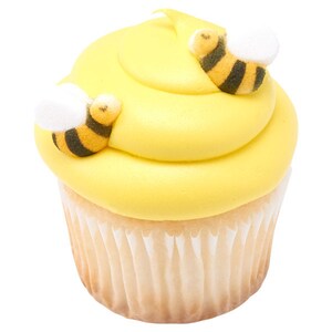 Sugar Bees / 12 Bumble Bee Sugar Pieces /sugar Bee Cupcake Toppers ...