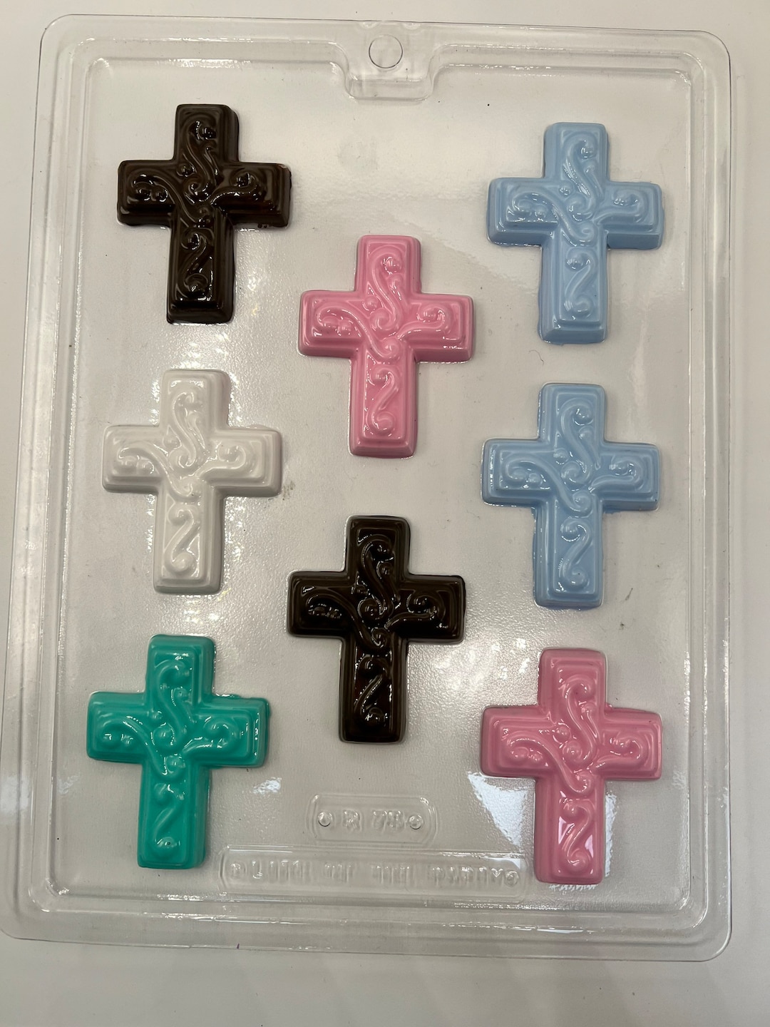 Cross Chocolate Candy Molds / Bite Size Cross Mold / Small Chocolate Molds for Easter / Candy ...
