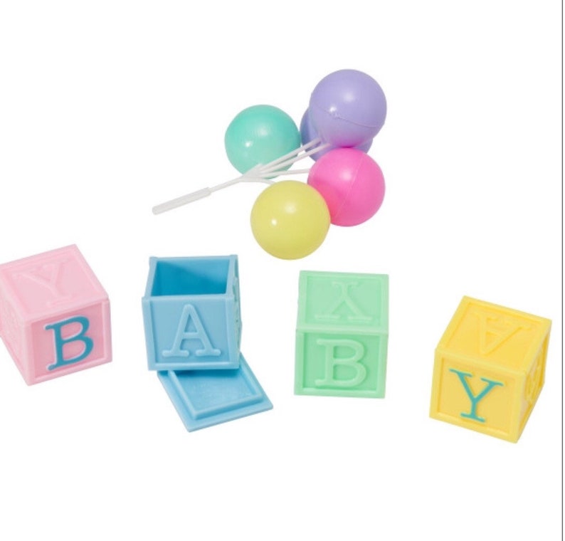 Baby Block Cake Topper / Baby Shower Cake Kit / Baby's - Etsy