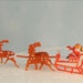 Vintage Santa With Reindeer and Christmas Trees Cake Topper, Christmas ...