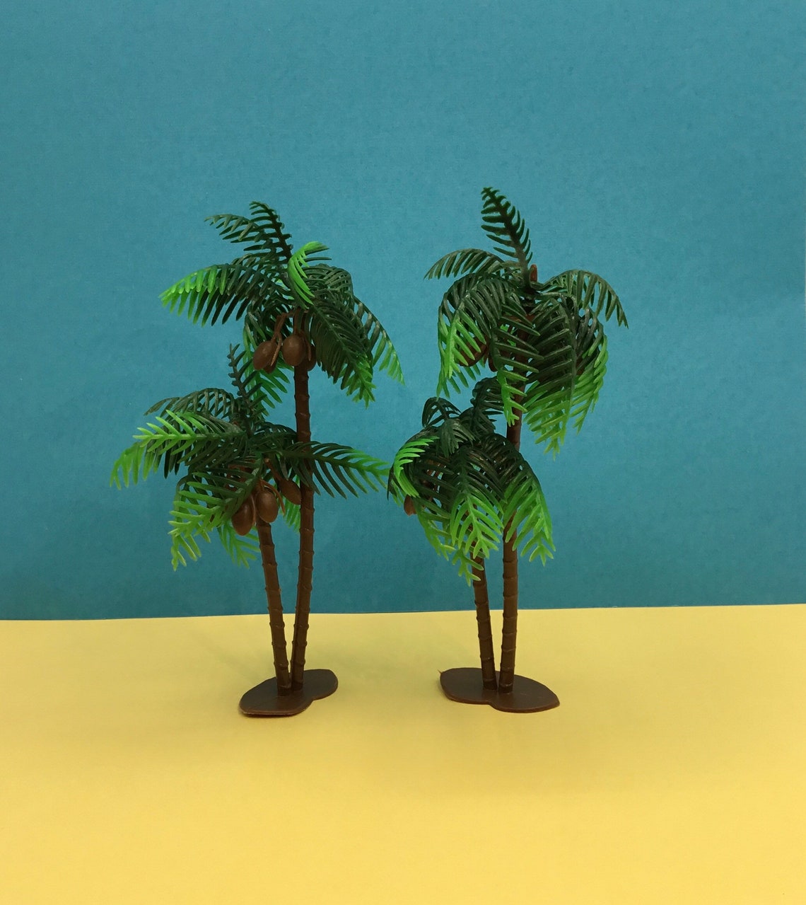 Palm Tree Toppers / Double Palm Trees on Base / Large 4 1/2 - Etsy