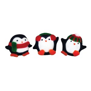 Penguin Sugars Holiday Sugar Toppers Playful Penguins - Etsy