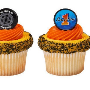 Speedway Cupcake Rings / Racing Fan / Car Theme Birthday / Racing ...