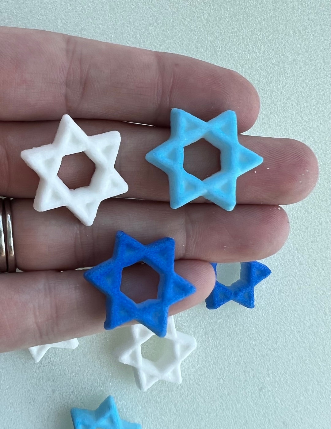 Star of David Edible Sugar Pieces / Jewish Decorations / Bar - Etsy