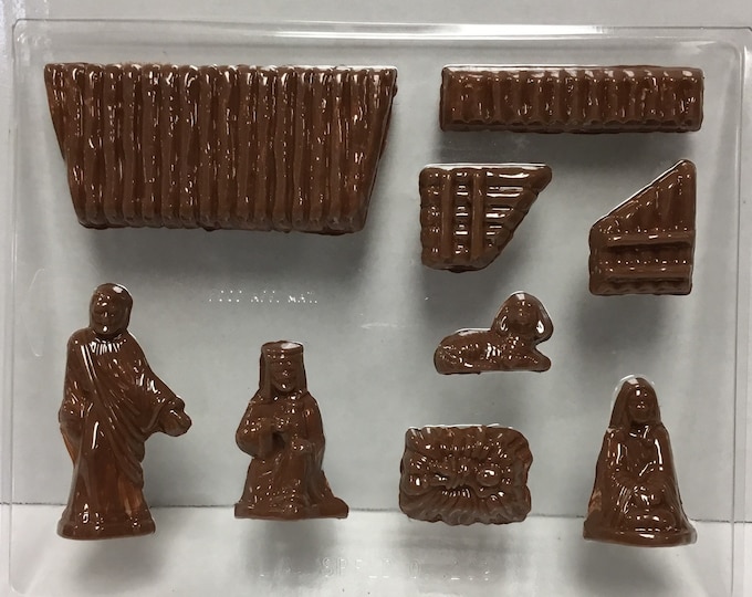 NATIVITY SCENE Christmas Chocolate Candy Mold Craft Supply - Etsy