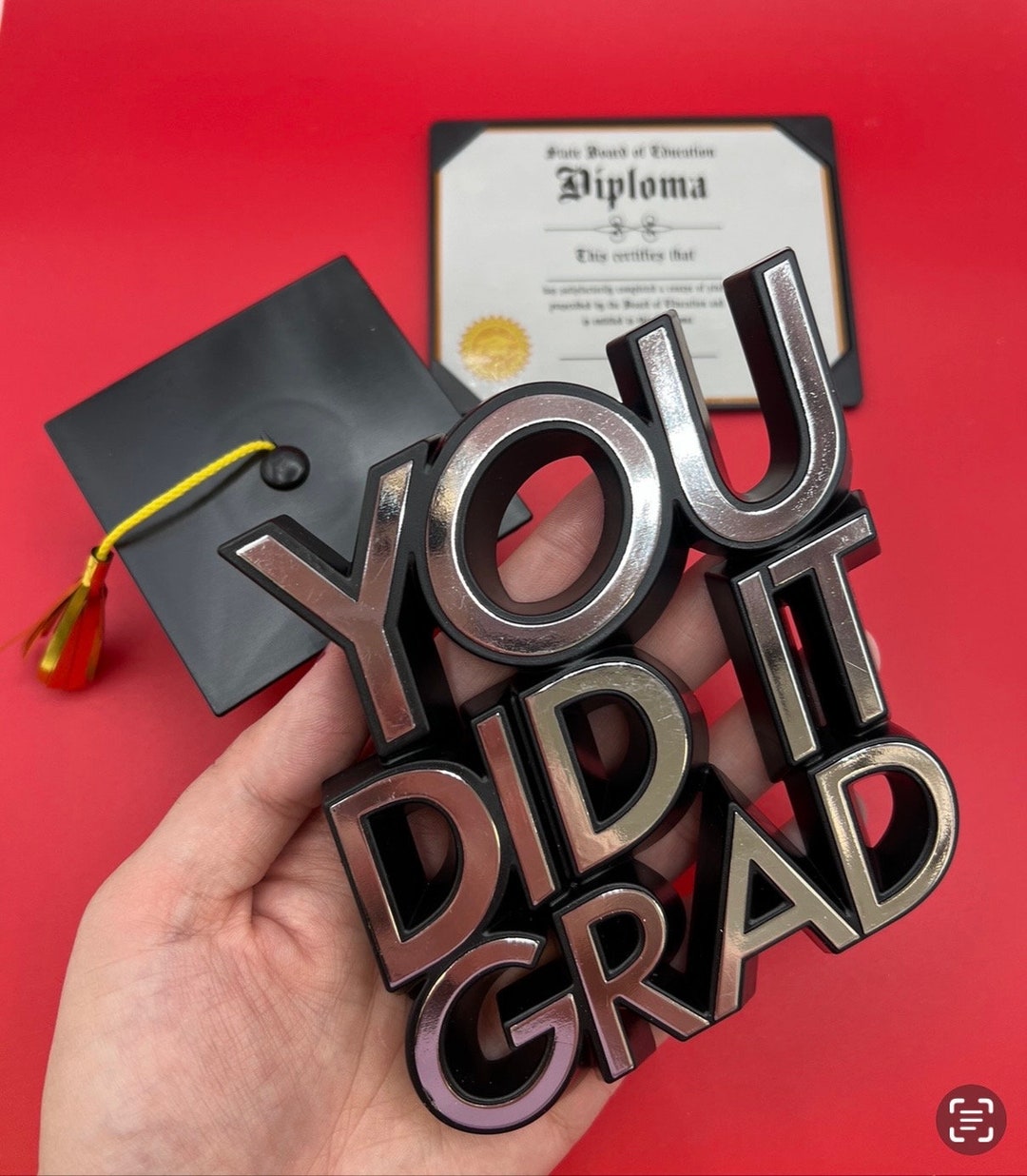 Graduation 3 Piece Cake Kit you Did It Grad Cap, and Diploma Sheet Cake ...