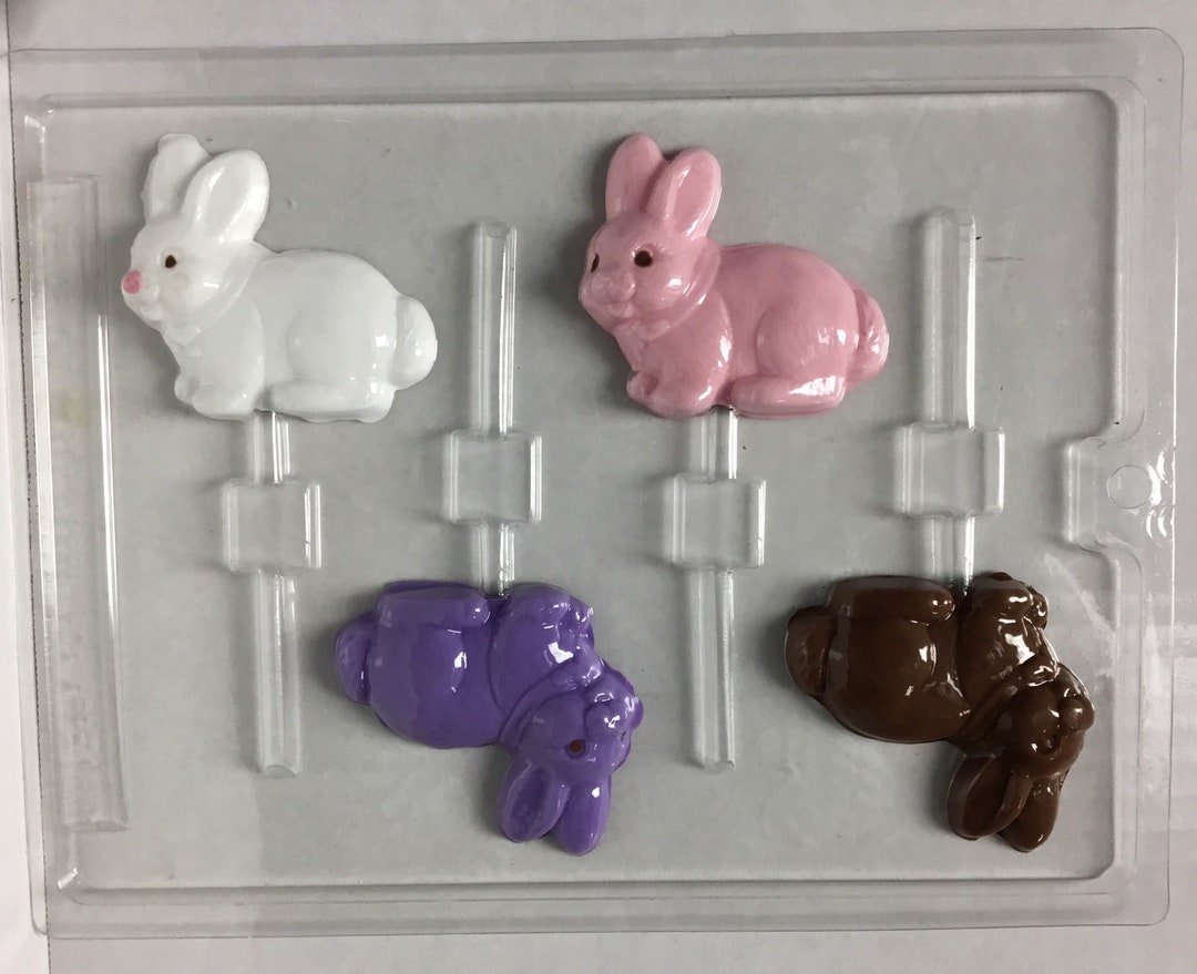 Easter Rabbit Mold / Bunny Sucker Mold / Easter Candy Molds / Bunny ...
