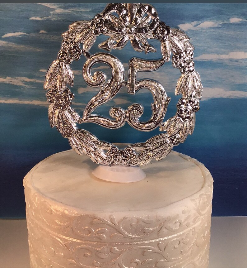 25th Anniversary Topper / 25th Wreath Topper / 25th | Etsy