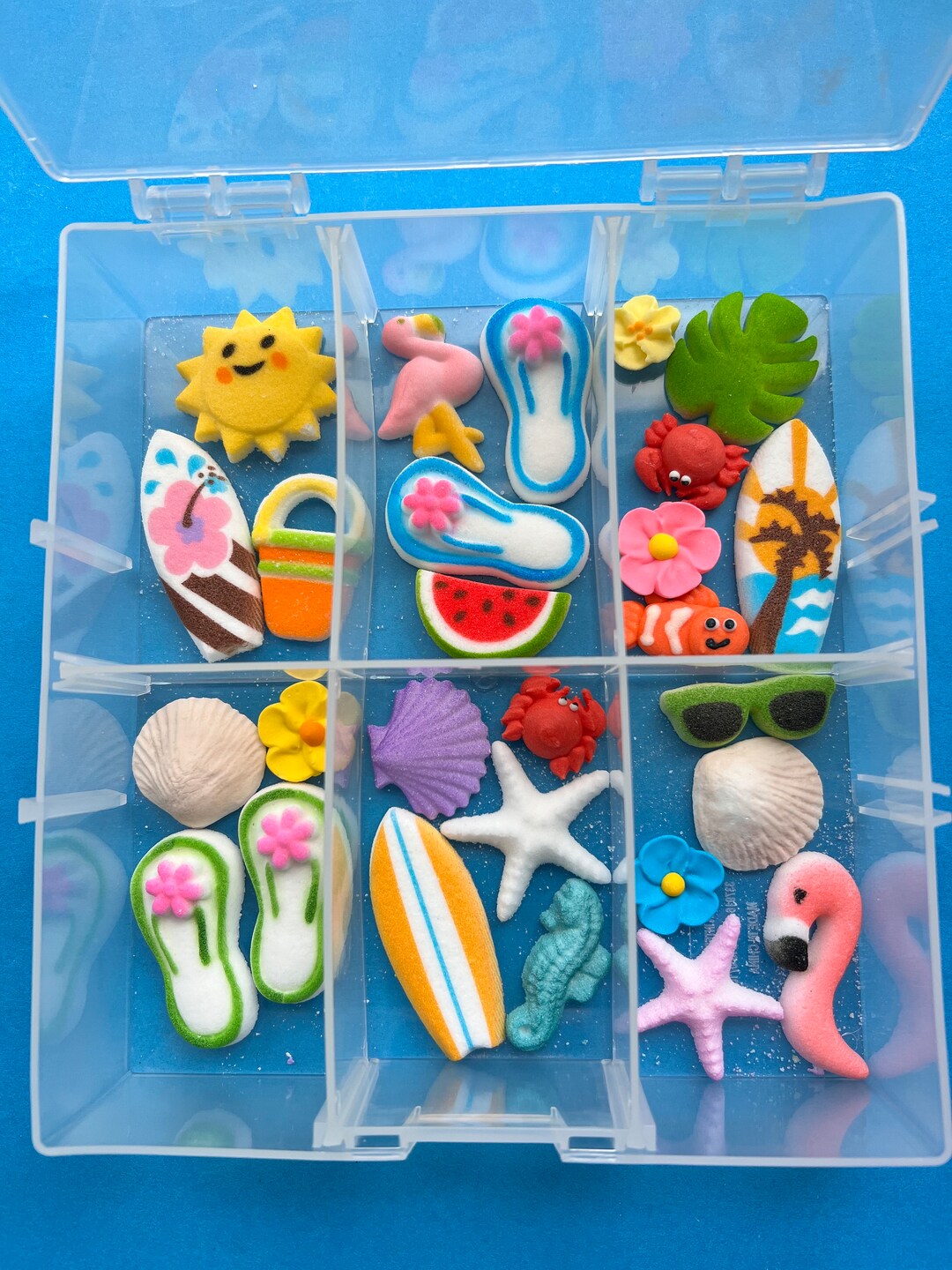 Beach Time Fun Edible Icing Deco Set With Case Under the Sea Sugars ...