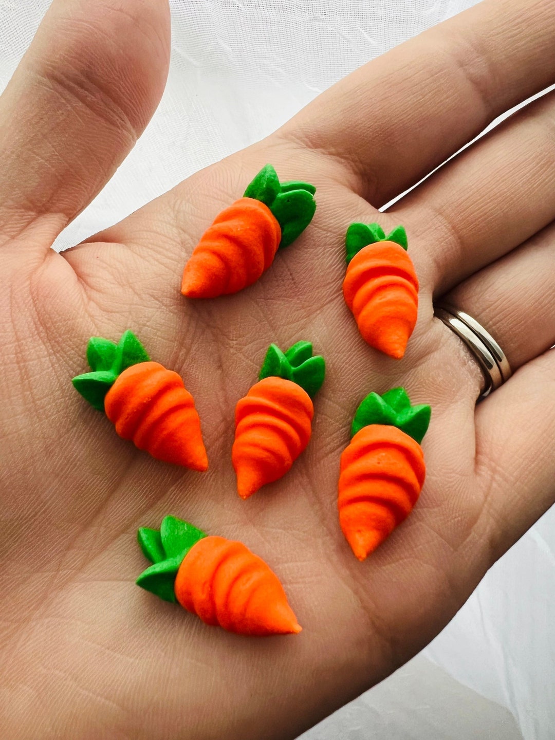 Edible Royal Icing Carrot Decos/ Edible Easter Sugar Pieces/ Easter ...