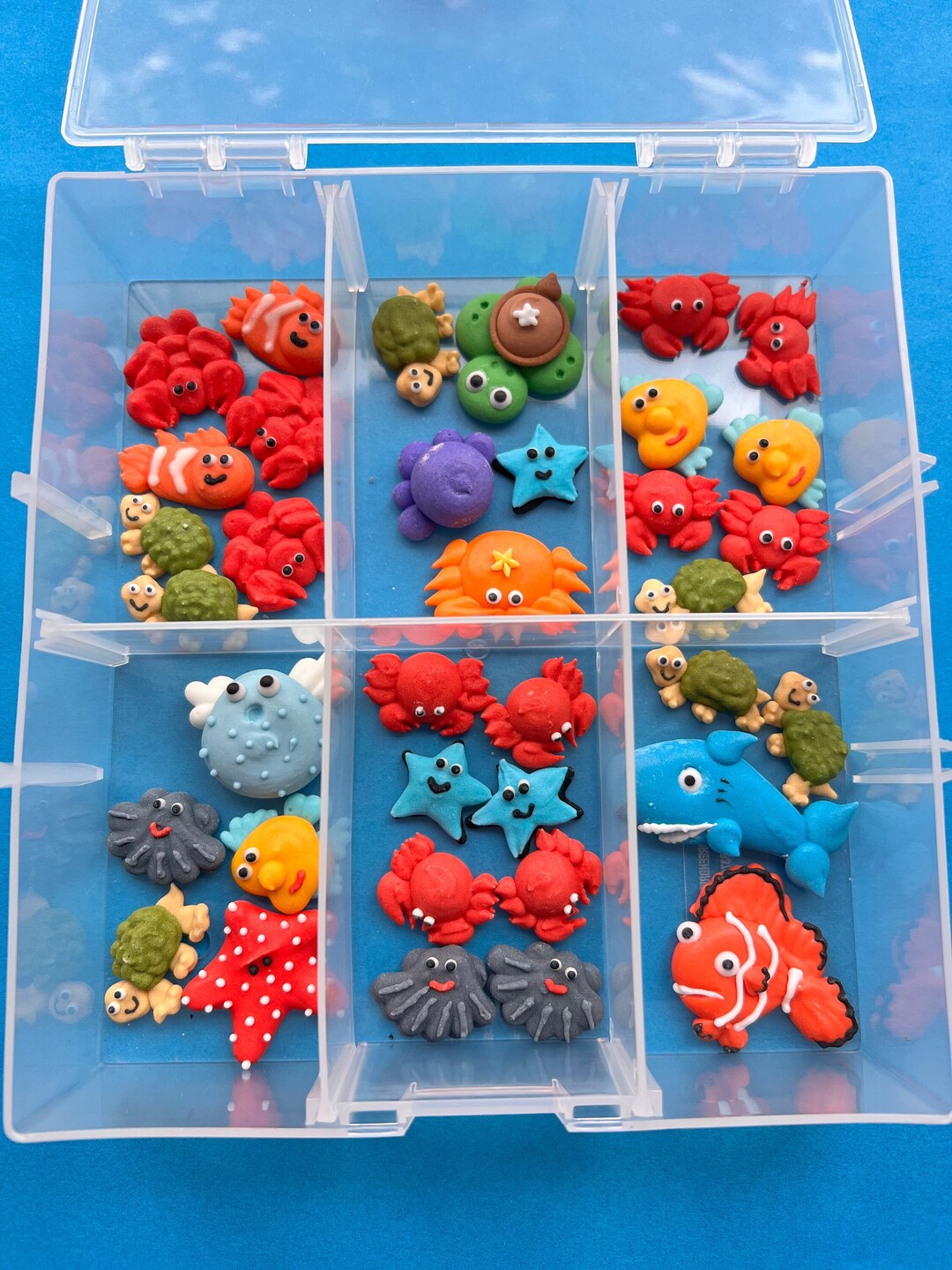 Sea Creatures Fish Edible Icing Deco Set With Case / Under the - Etsy
