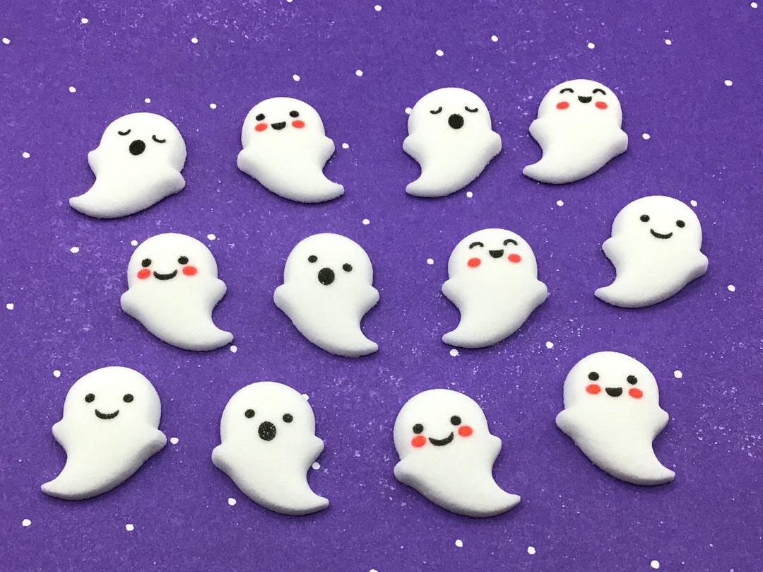 Edible Ghosts 12 / Ghost Sugars / Halloween Treat Decorations ...