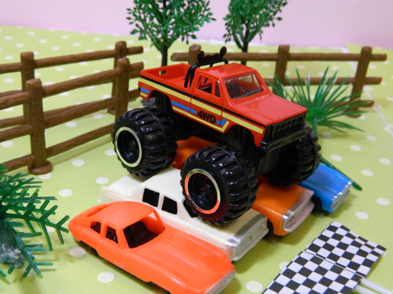 Monster Truck Cake Kit / Big Truck Crushing Cars Birthday / - Etsy