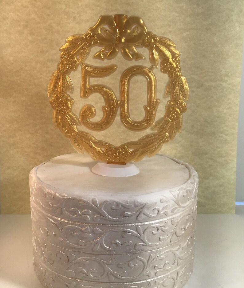 50th Anniversary Topper / 50th Wreath Topper / 50th - Etsy