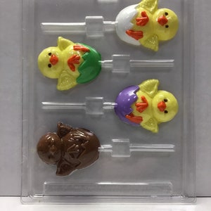 Easter Chick Candy Mold, Hatching Baby Chick Sucker, Easter Sucker Mold ...