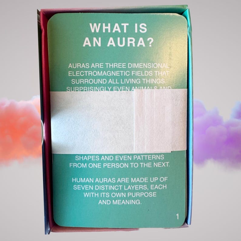 Aura Reading Cards – 100 Card Deck | Learn to See & Interpret Auras | Metta-blessed™ - Etsy